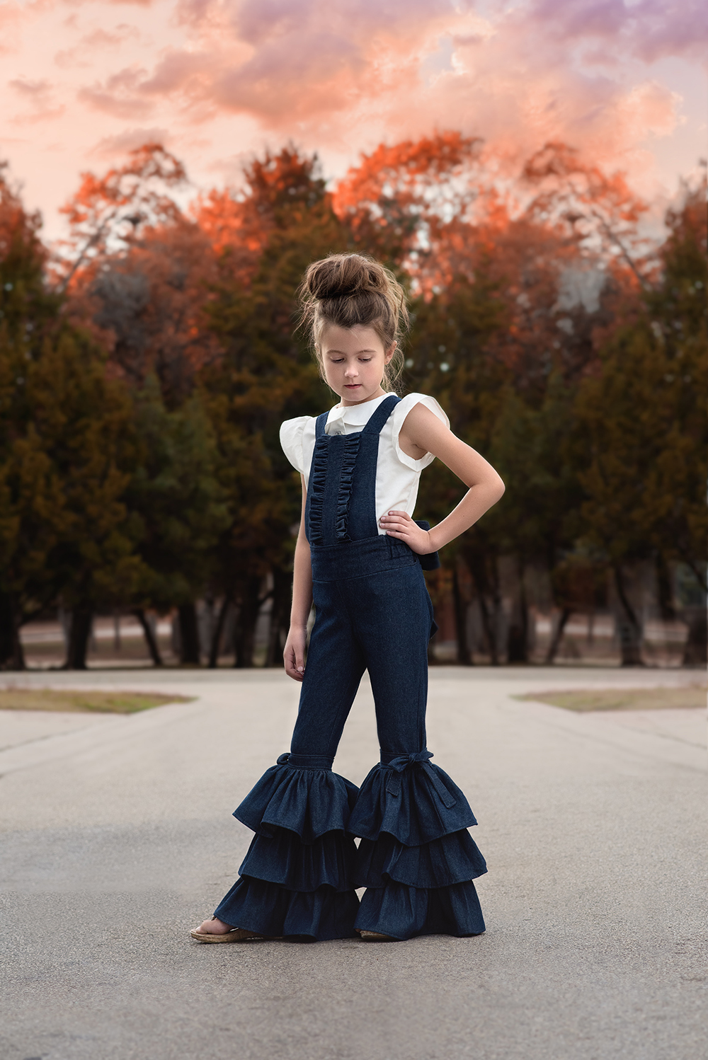 Ripley’s Ruffled Overalls Sizes 2T to 14 Kids PDF Pattern | plentyShop LTS