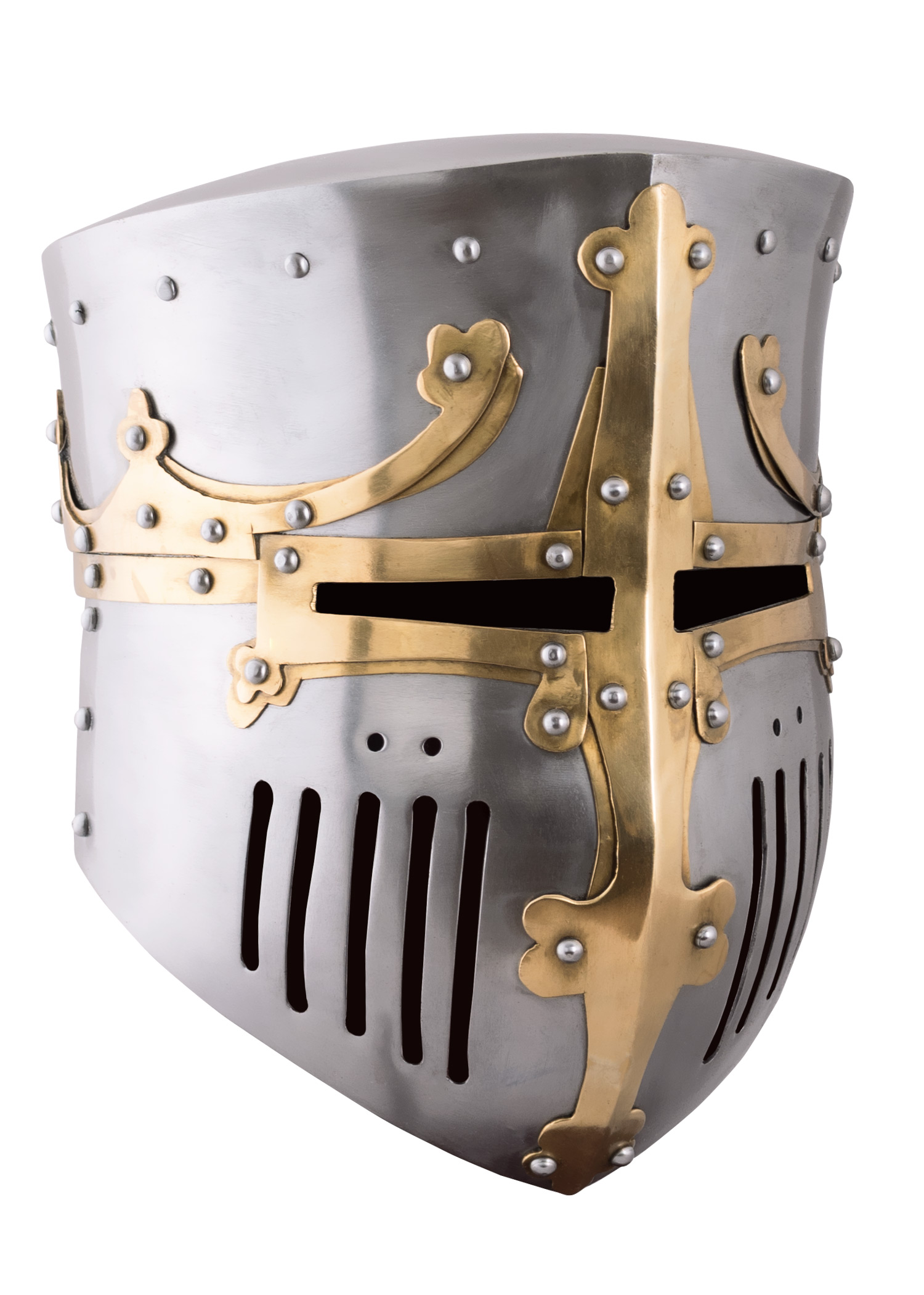 Kreuzritter-Topfhelm, 13. Jh., 1,6 mm Stahl | Mittelalter-Portal-Shop