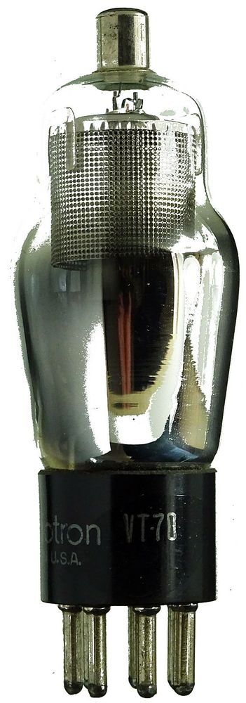 6F7 / VT-70 Triode-Pentode. A vacuum radio tube by RCA, U.S.A. #20501 ...