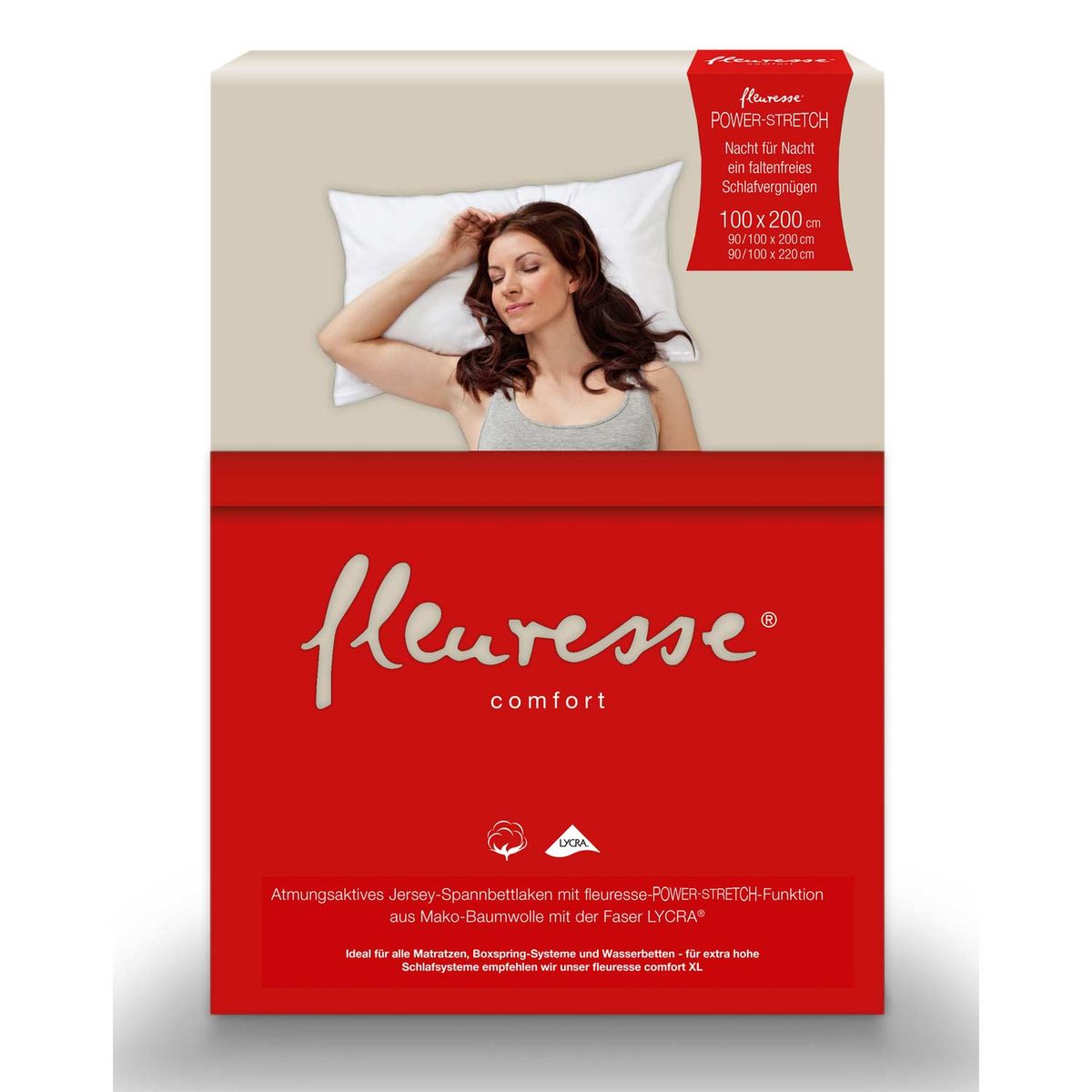 Spannbettlaken / Spannbetttuch fleuresse comfort Jersey