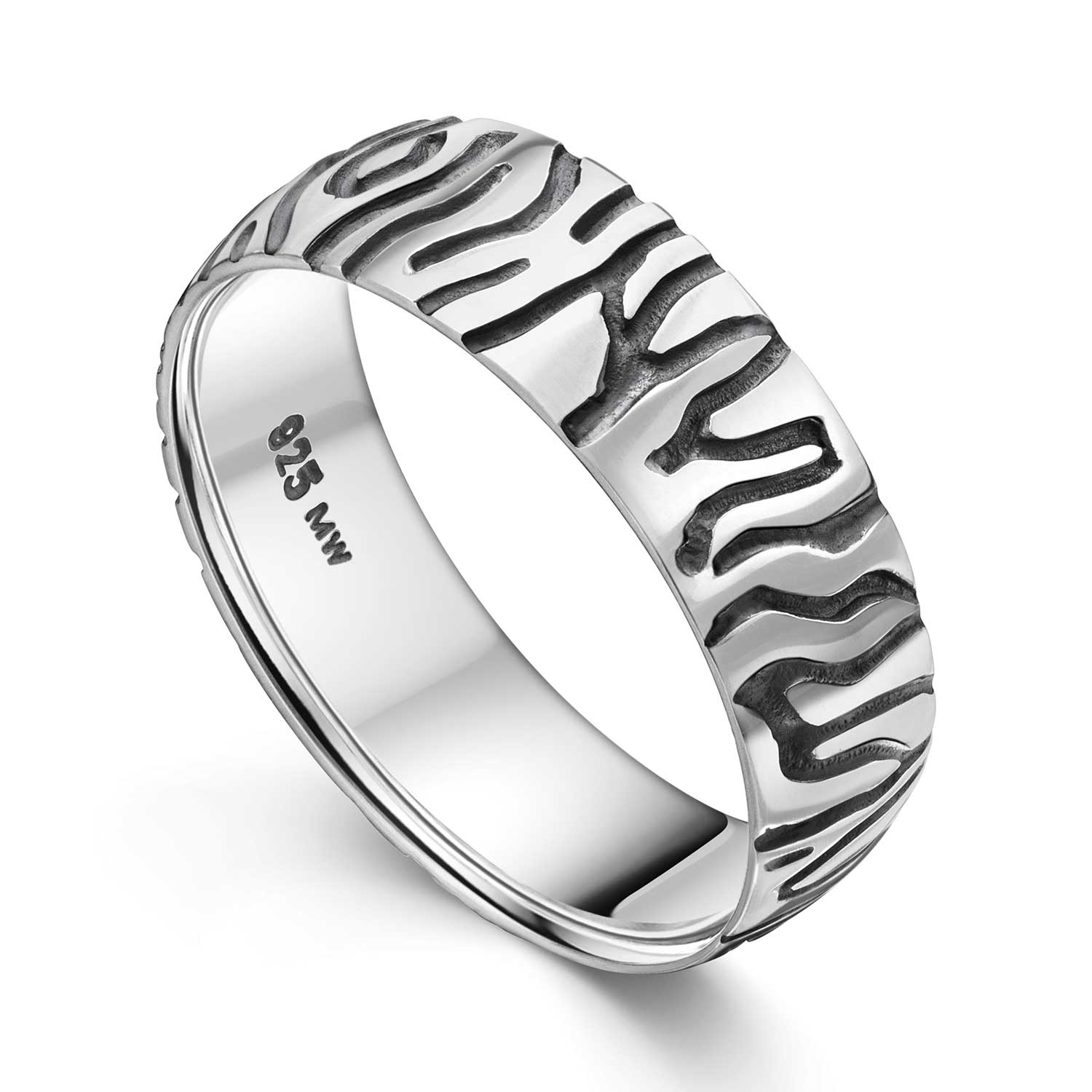 Antik Ring Zebra 925 Sterling Silber afrikanisch | Materia Schmuck
