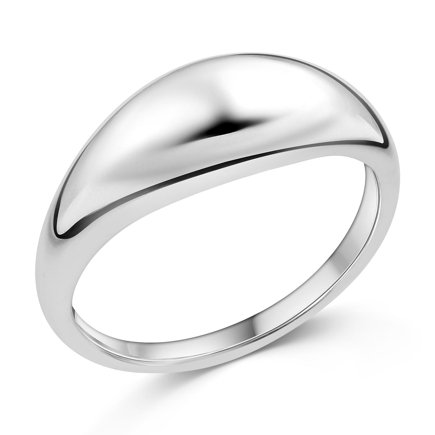 Damen Silberring 925 Sterling Silber gewolbt