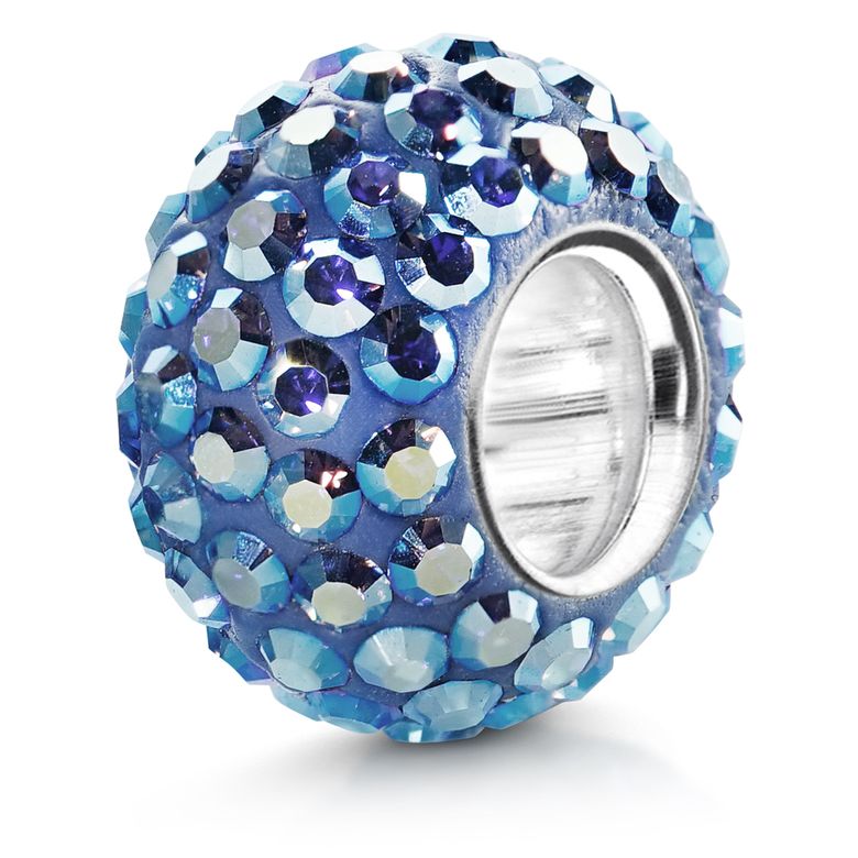 Kristall Bead Strasssteine Glitzer blau Regenbogen