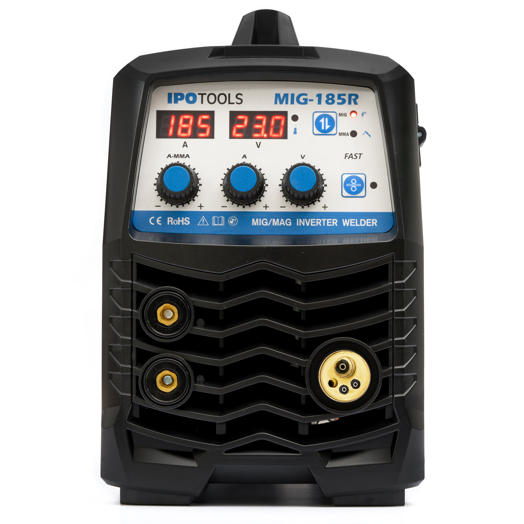 IPOTOOLS 185R MIG MAG Schweißgerät Schutzgas Digital Inverter IGBT MMA ...