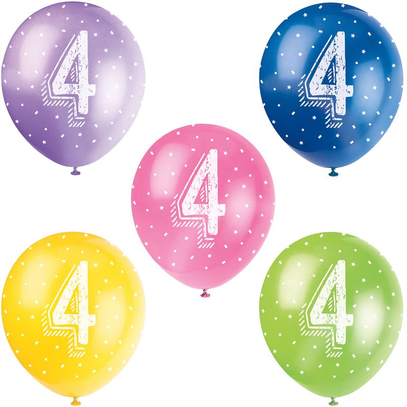 5 Luftballons 4. Geburtstag | playflip.de