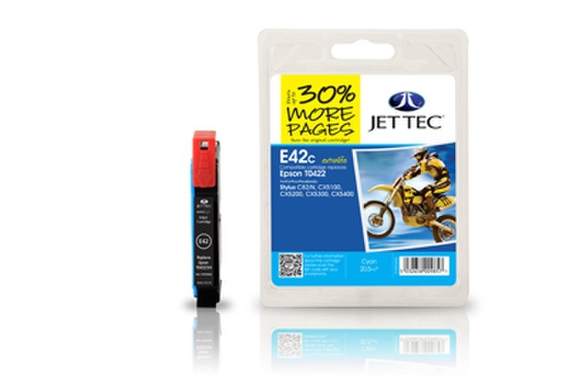Jet Tec E42c Druckerpatrone kompatibel für Epson T0422 Cyan Epson ...