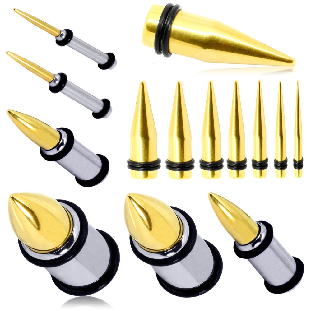 Kit Túneles Tunnel Plug Cartucho de Acero Inox Manga Perforación Plug ...