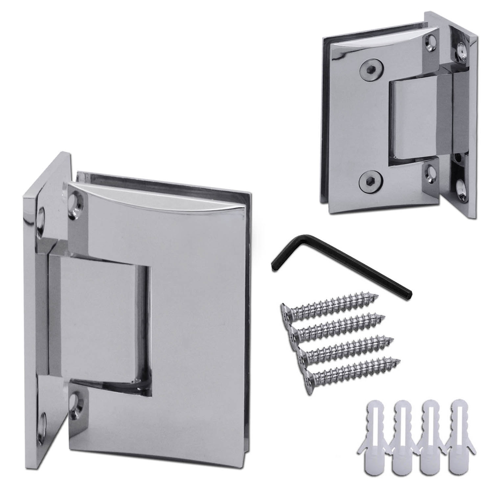 GLASS HINGE PENDULUM hinge 90° chrome plated fitting bracket shower £23 ...