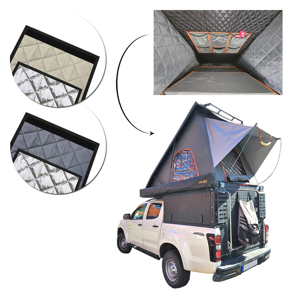 ISOCAMP® thermal mats pop-up roof top cabin Canopy Camper - Alu Cab ...