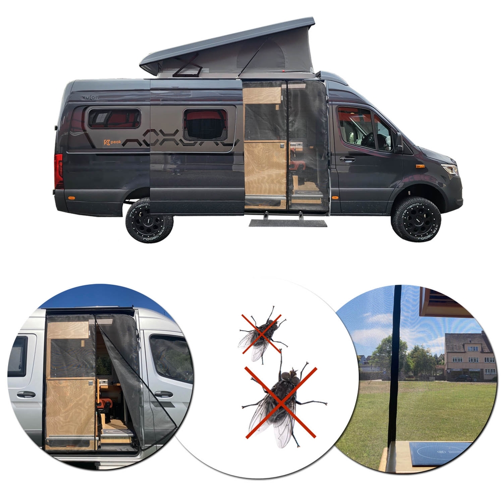ISOCAMP® Seitenvorhang Insektenschutz Fliegengitter Mercedes Sprinter ...