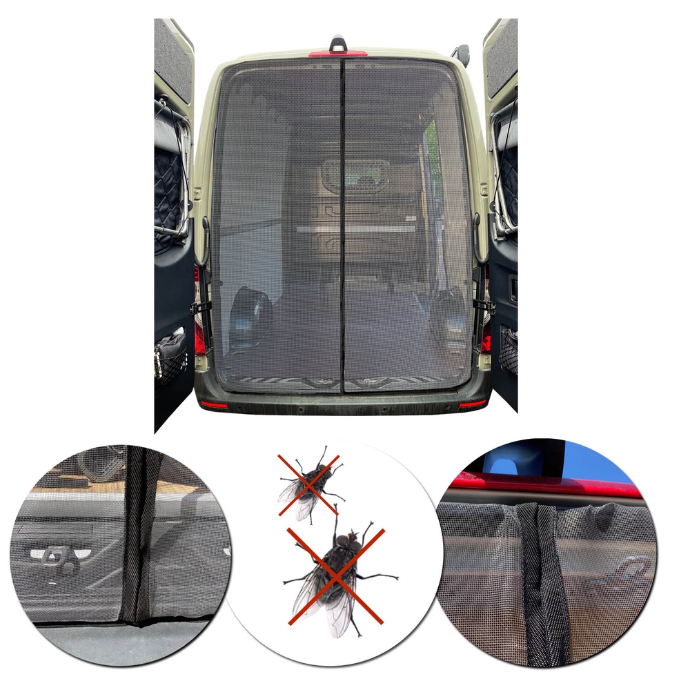 ISOCAMP® Fliegengitter Hecktürvorhang Volkswagen VW Crafter bis 2006 ...