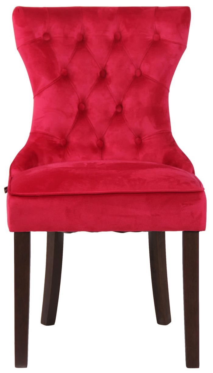 Stuhl Franca Samt antik, rot | Swisshandel24