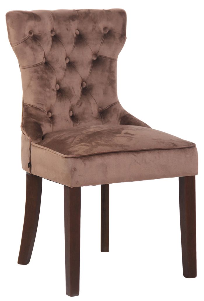 Stuhl Franca Samt antik, braun | Swisshandel24