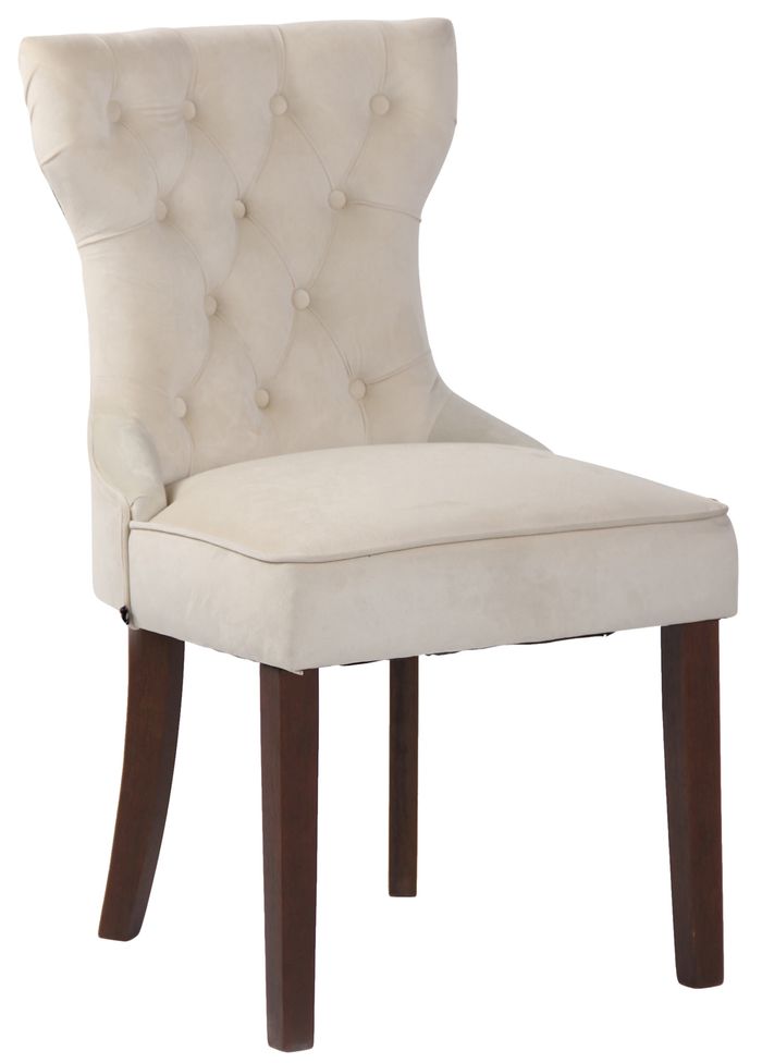 Stuhl Franca Samt antik, creme | Swisshandel24