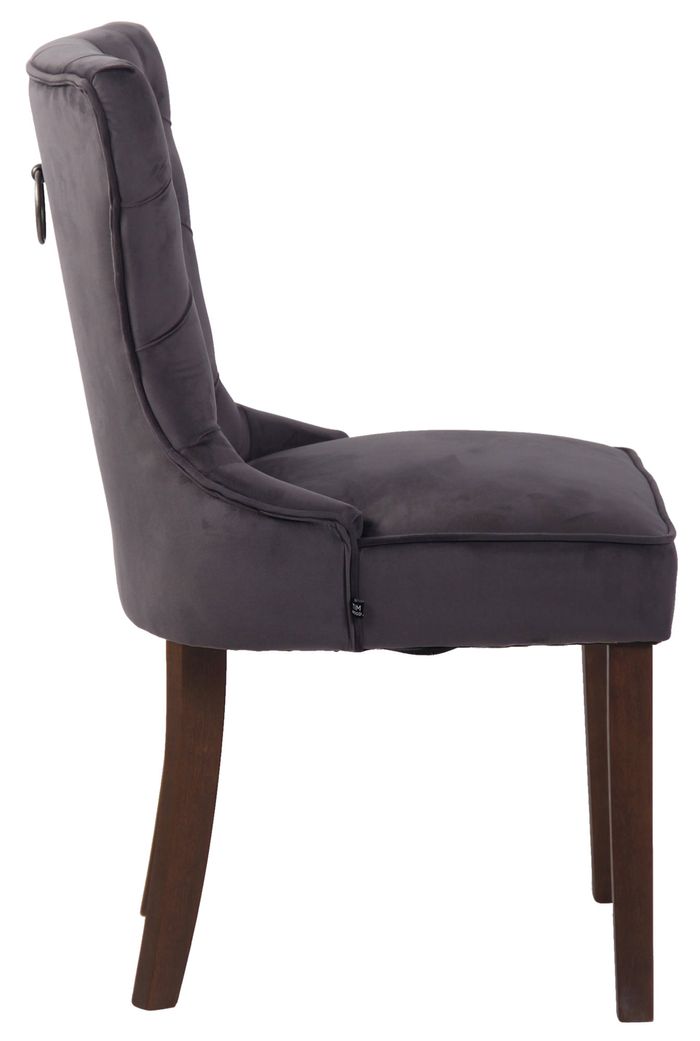 Stuhl Franca Samt antik, dunkelgrau | Swisshandel24
