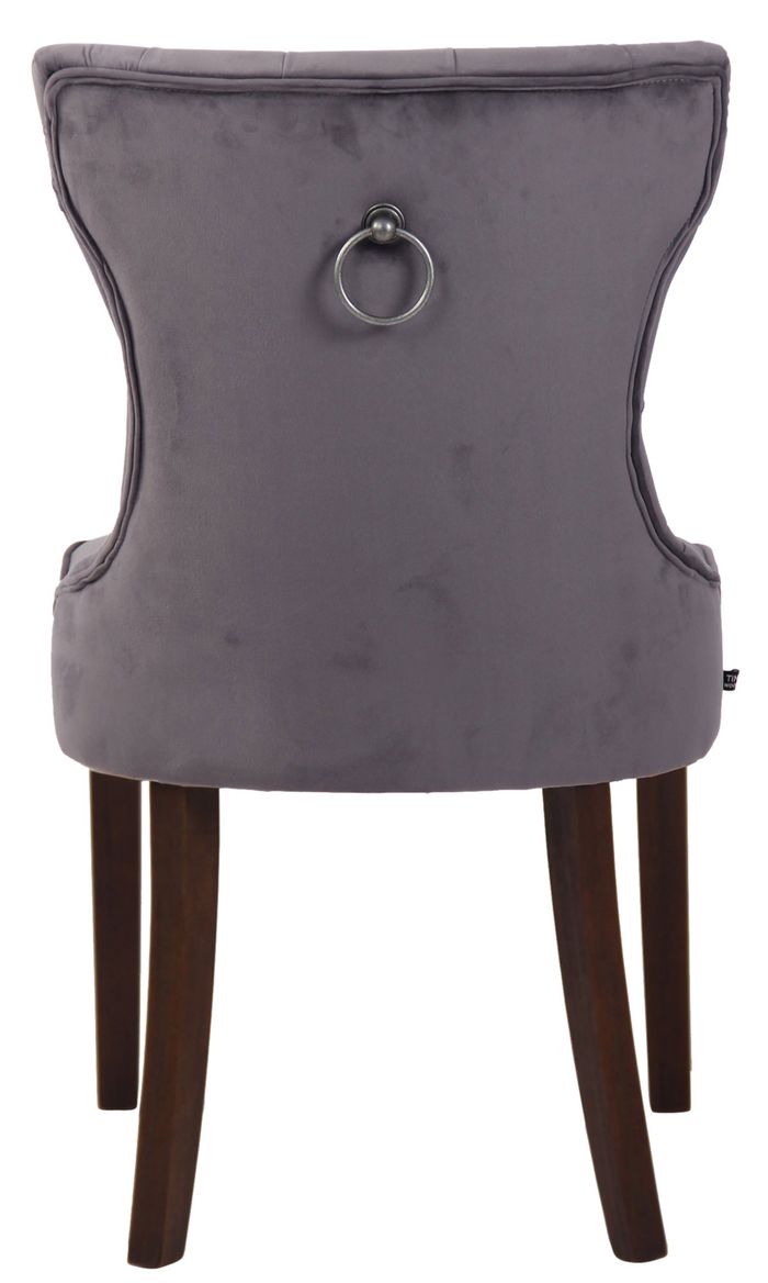 Stuhl Franca Samt antik, dunkelgrau | Swisshandel24