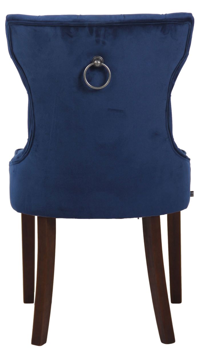 Stuhl Franca Samt antik, blau | Swisshandel24