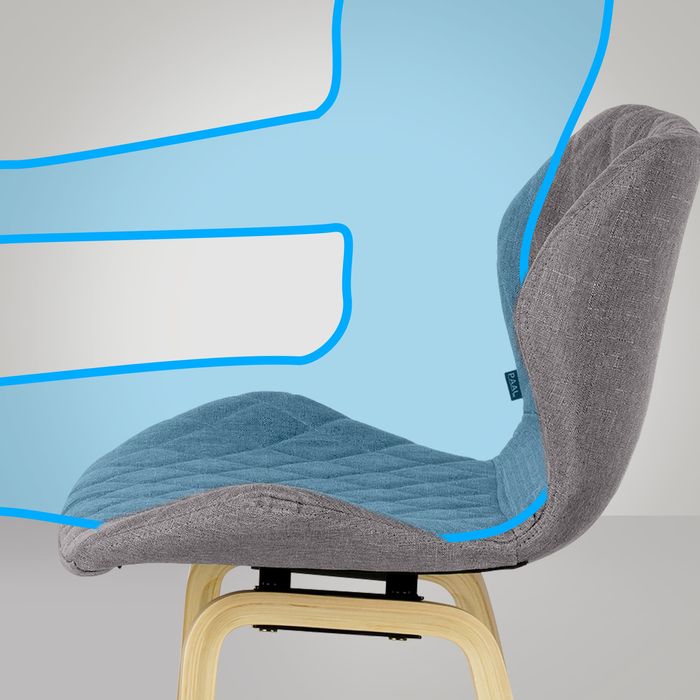 Barhocker Austin Stoff, grau | Swisshandel24