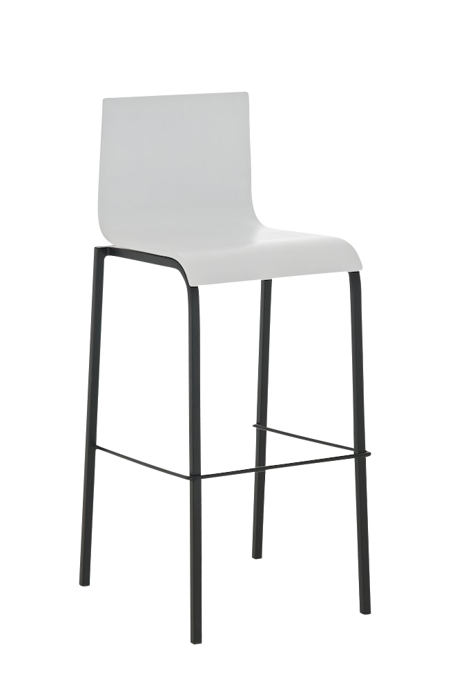 Barhocker Avola Holz B76, weiss matt | Swisshandel24