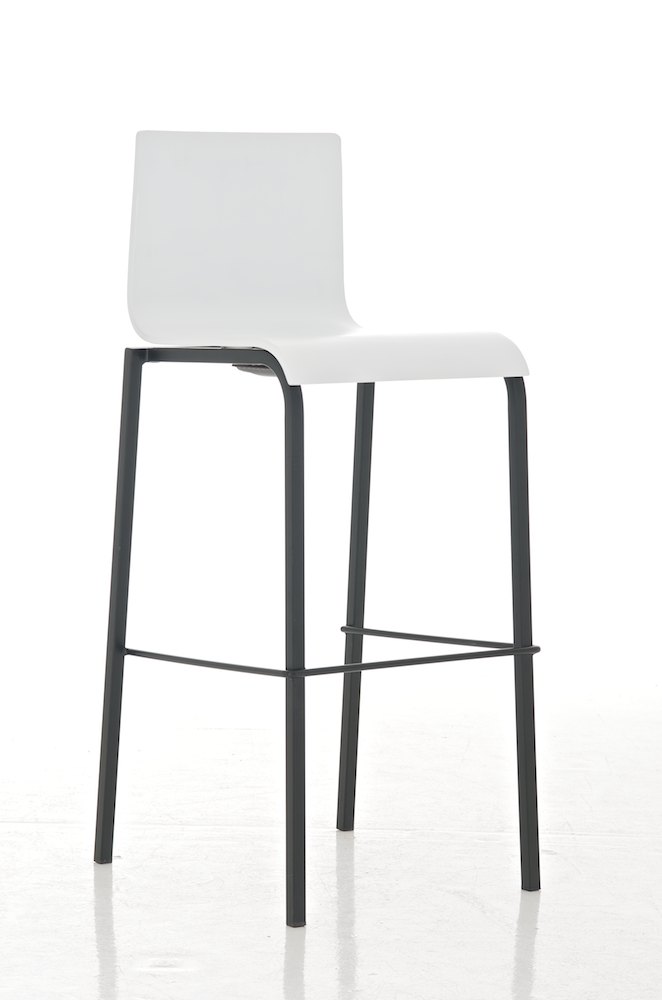 Barhocker Avola Holz B76, weiss matt | Swisshandel24