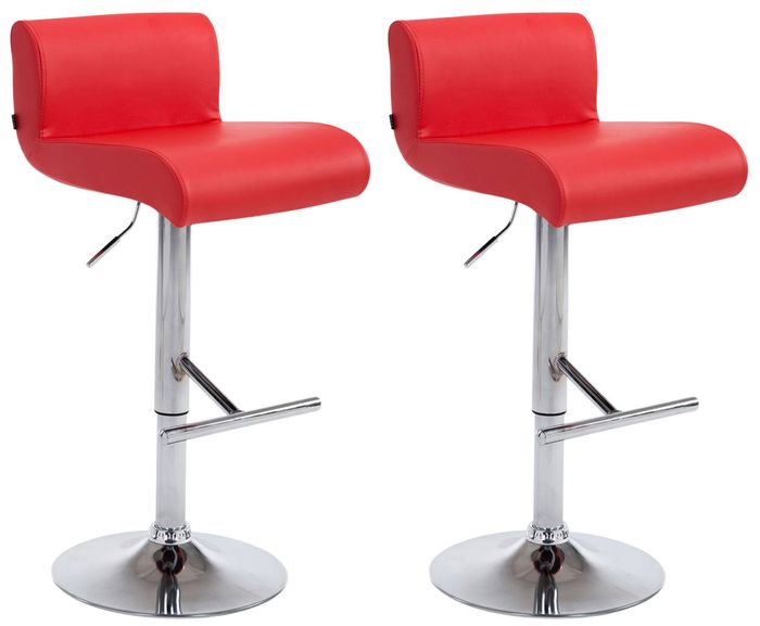 2er Set Barhocker California, rot | Swisshandel24