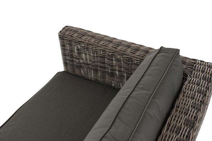 Eck-Loungeset Molde Rundrattan grau-meliert 40 cm (Dunkelgrau ...