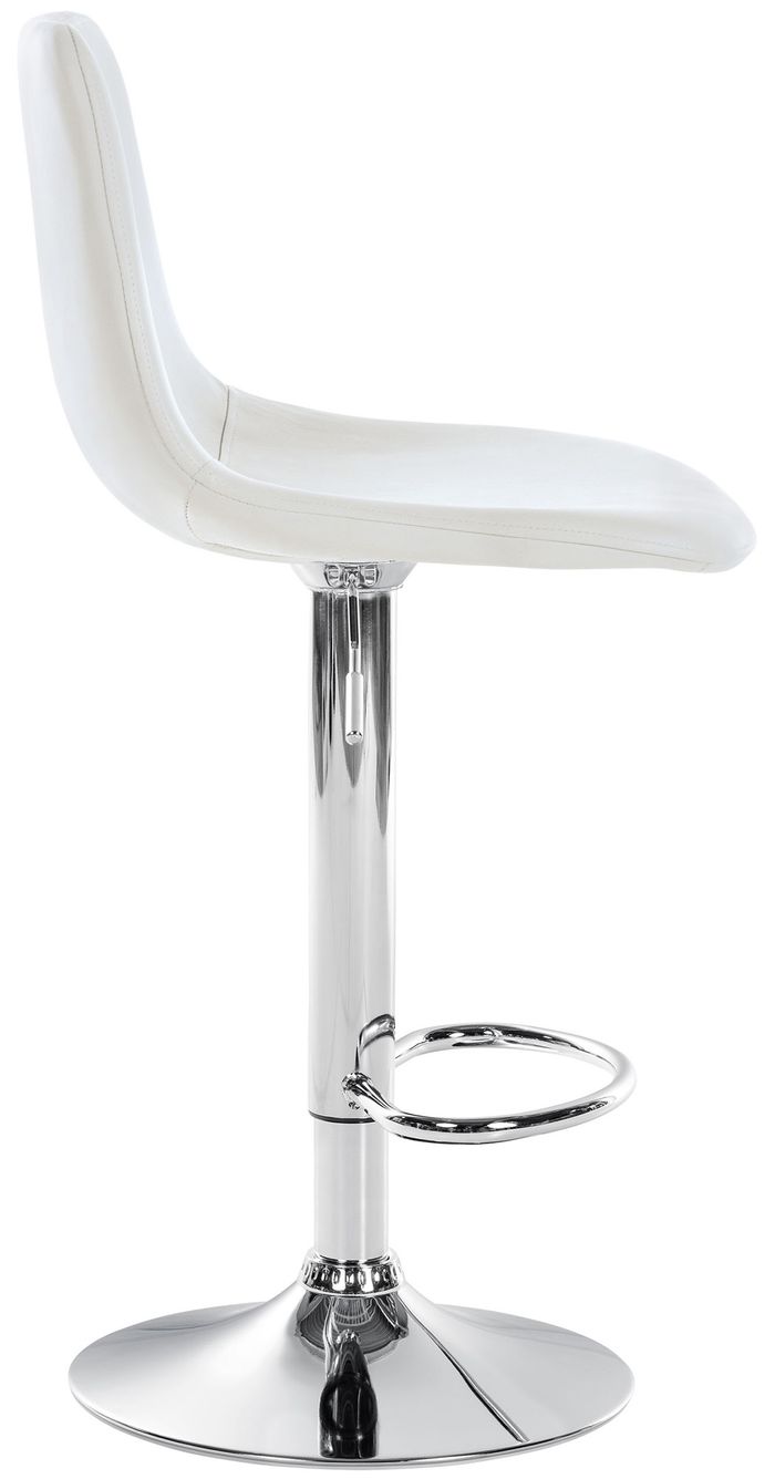 Barhocker Divo Kunstleder chrom, weiss | Swisshandel24