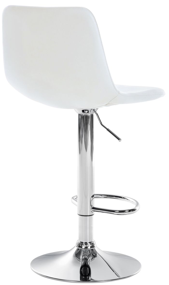 Barhocker Divo Kunstleder chrom, weiss | Swisshandel24