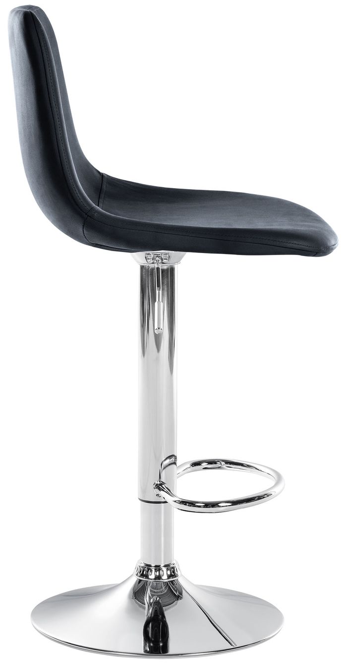 Barhocker Divo Kunstleder chrom, schwarz | Swisshandel24