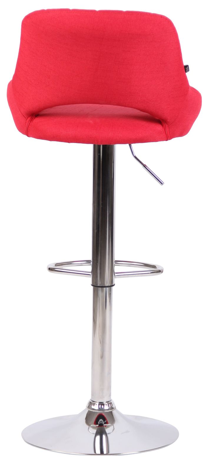 Barhocker Milet Stoff chrom, rot | Swisshandel24