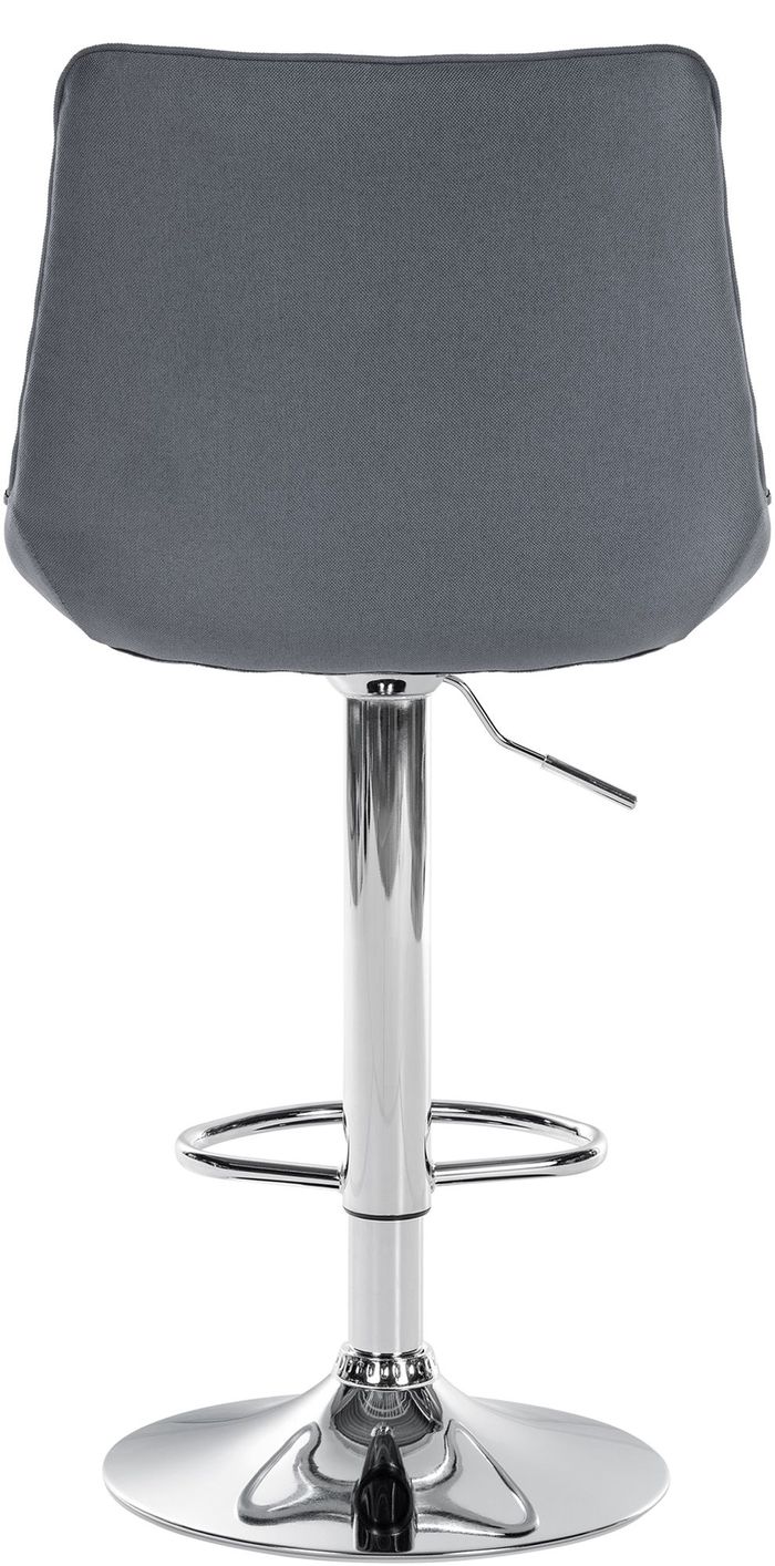 2er Set Barhocker Toni Stoff chrom, grau | Swisshandel24