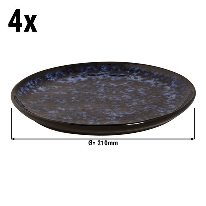 (4 Stück) BAMA BLUE - Teller flach - Ø 210mm - Blau | Gastrogeräte24