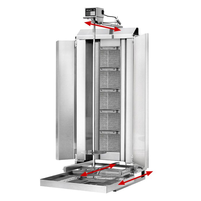 Gas Gyros-/ Dönergrill - Beweglich - 5 Brenner - max. 80 kg - inkl ...