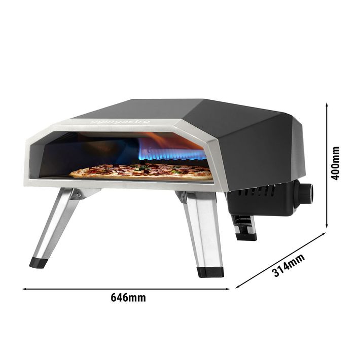 Tragbarer Gas Pizzaofen - Tiefe: 300mm | Gastrogeräte24