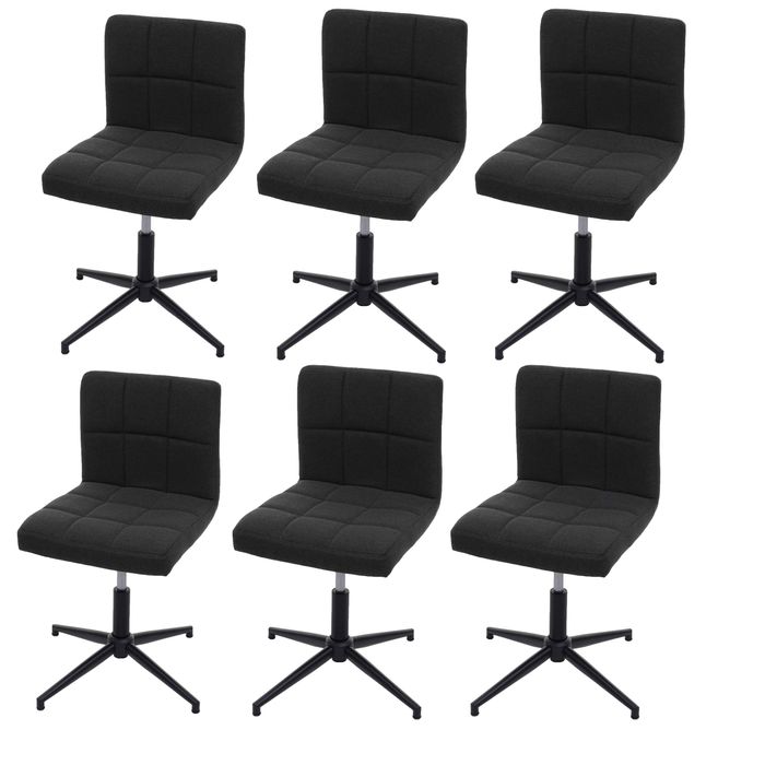 6x Esszimmerstuhl Kavala II, Stuhl Küchenstuhl, höhenverstellbar ...