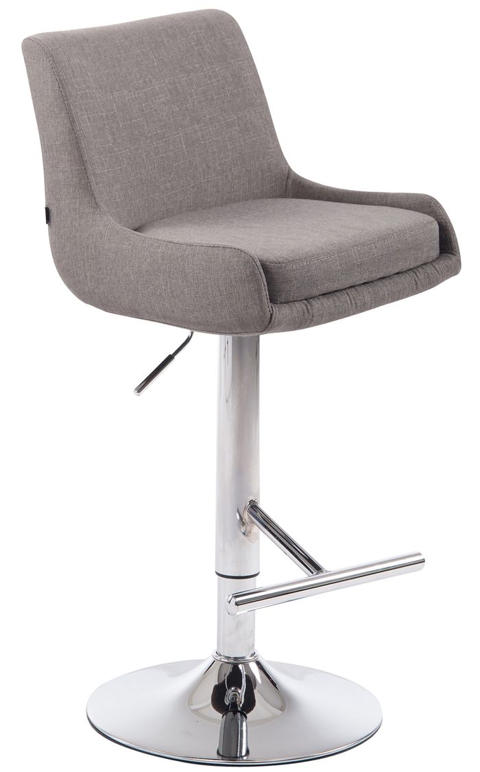 Barhocker Club Stoff, grau | Swisshandel24