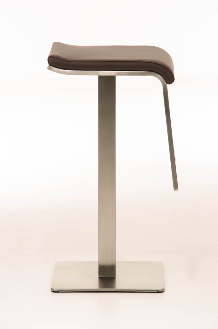 Barhocker Lameng Kunstleder E85, braun | Swisshandel24