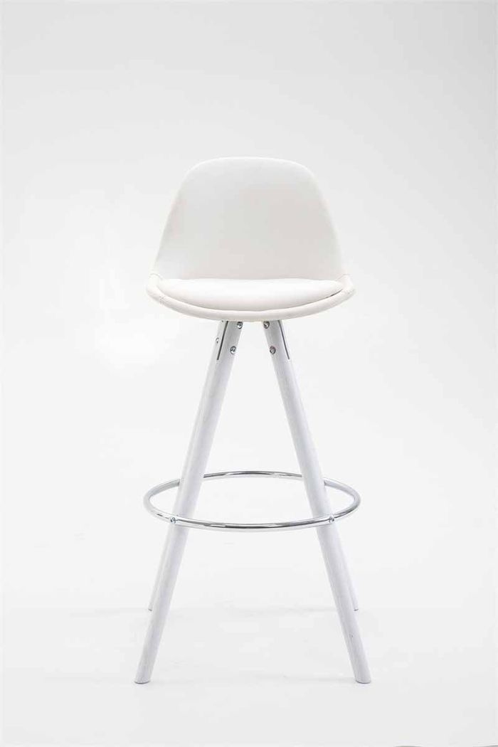 Barhocker Franklin Vollgepolstert Kunstleder Rund Weiss (eiche), weiss ...