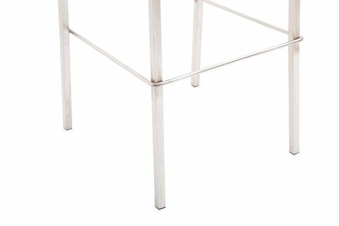 Barhocker Kado Kunstleder Square Flach edelstahl, weiss | Swisshandel24