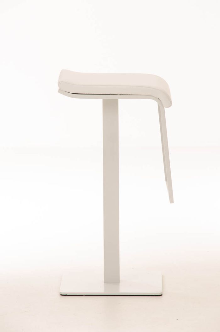 Barhocker Lameng Kunstleder W78, weiss | Swisshandel24