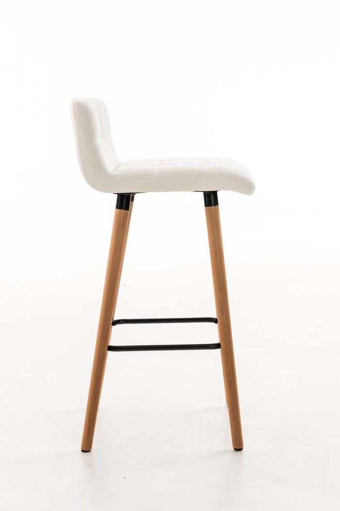 Barhocker Lincoln Kunstleder, weiss | Swisshandel24