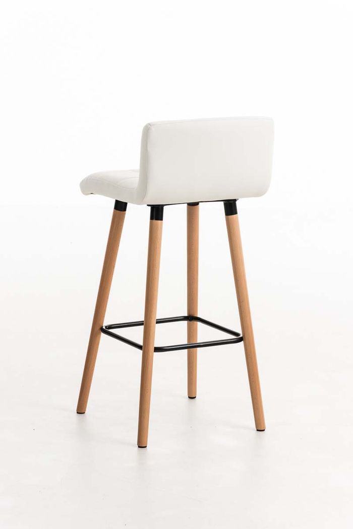 Barhocker Lincoln Kunstleder, weiss | Swisshandel24