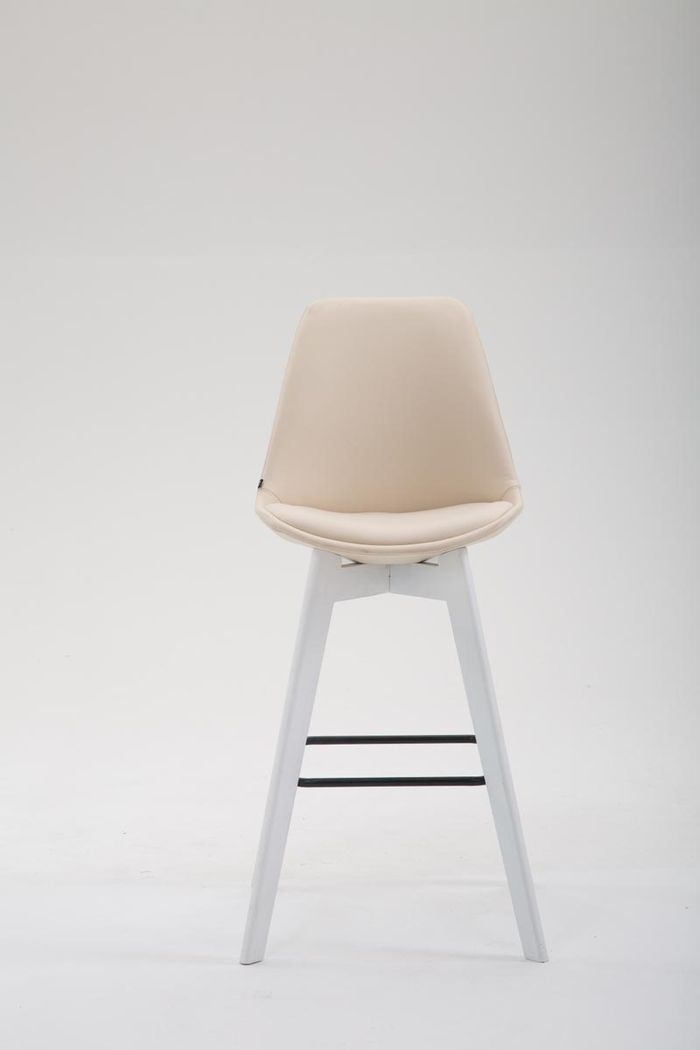 Barhocker Metz Kunstleder Weiss, creme | Swisshandel24
