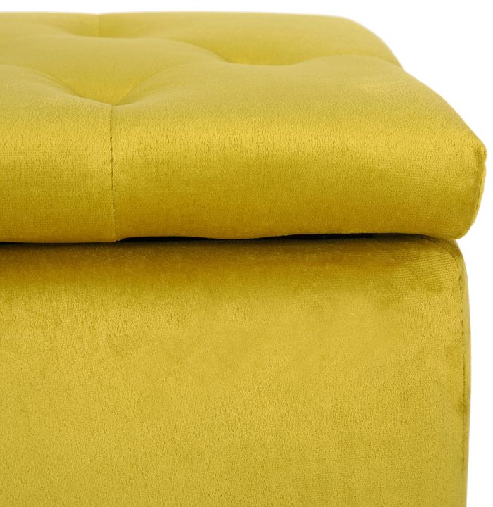 Sitzhocker Chloe Samt, gelb | Swisshandel24