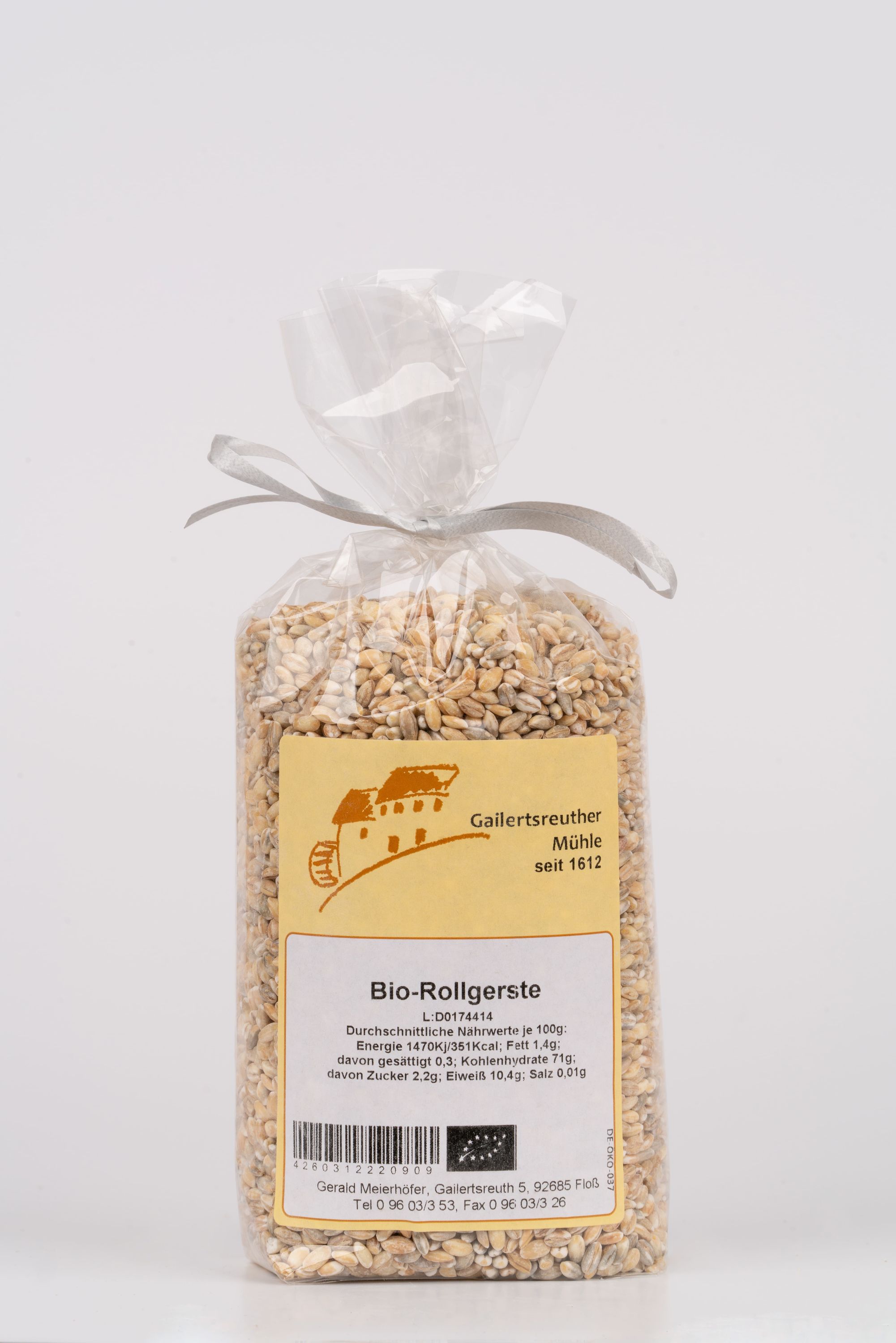 Bio-Rollgerste 500g | Gailertsreuther Mühle