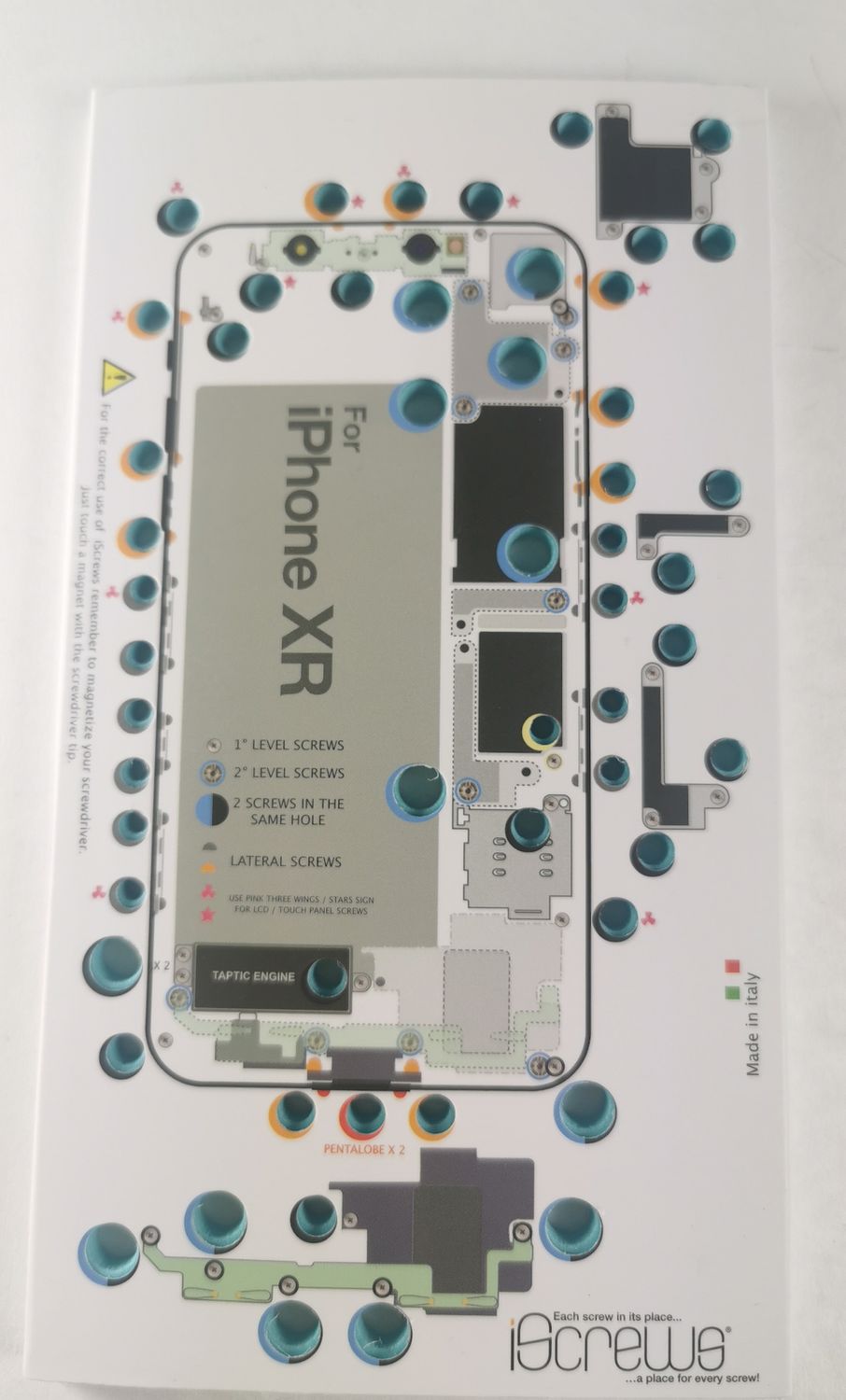 iScrews iPhone XR screw organiser tray for professional repairs ...