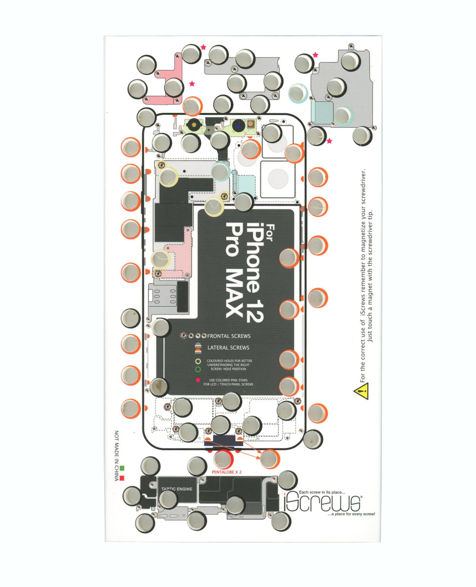 iScrews iPhone 12 Pro Max screw organiser tray for professional repairs ...