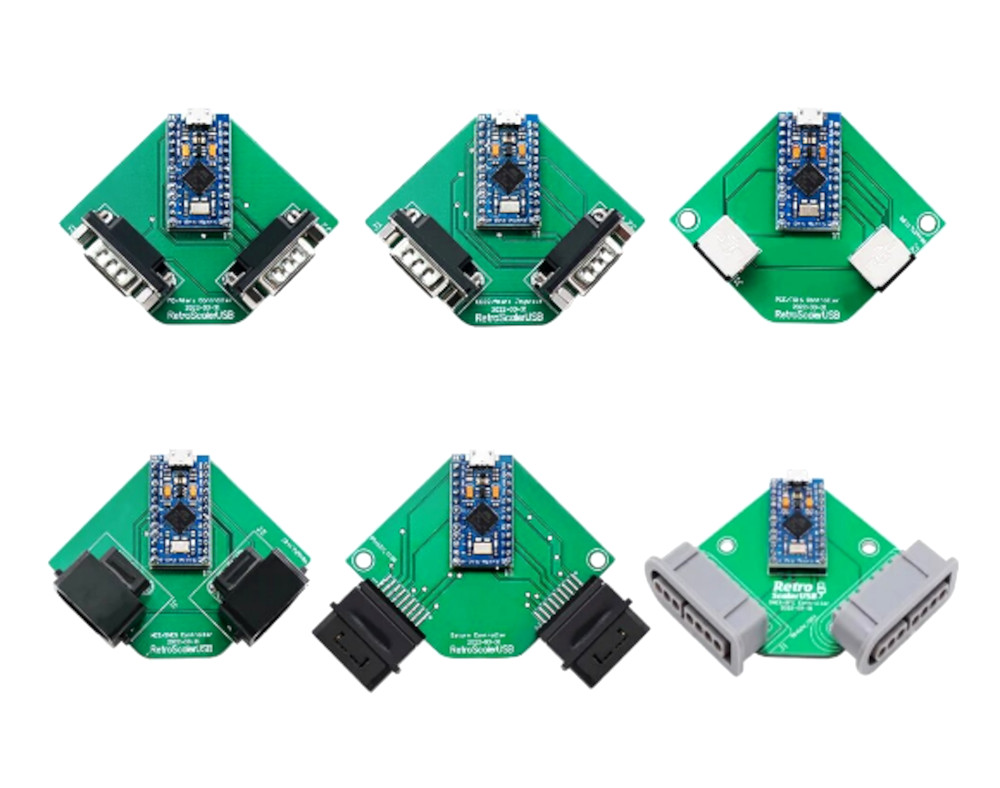 RetroScaler USB adapter DB9 joystick compatible Atari, Sega Megadrive ...